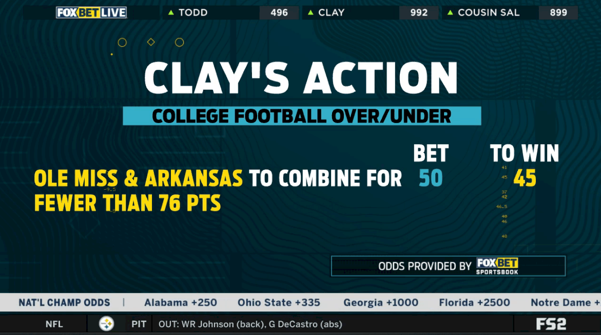 Clay Travis NFL 2020 Week 6 Picks On FS1 Fox Bet Live