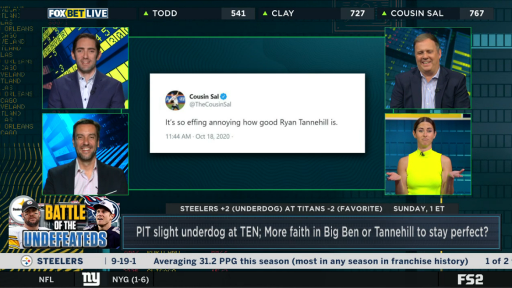 Cousin Sal NFL 2020 Week 7 Picks On FS1 Fox Bet Live