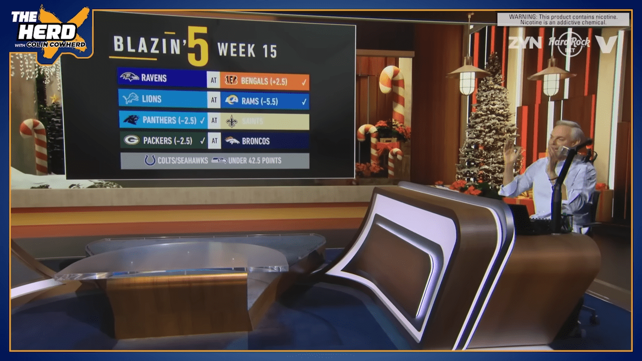 Colin Cowherd’s Blazin’ 5 Picks: NFL Week 15 in 2025 – EvenYourOdds